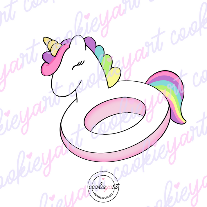 Unicorn Pool Float Cookie Cutter – COOKIEYART CUTTERS